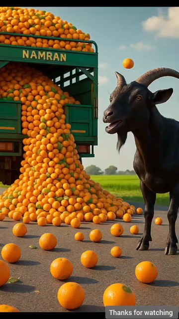 THE FARMER'S GOAT RUN AWAY FROM HOME AND EAT ORANGES #ai #goat #short ...