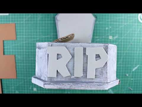 DIY LÁPIDA de CLASH ROYALE hecha de CARTÓN!! DCrafting - YouTube