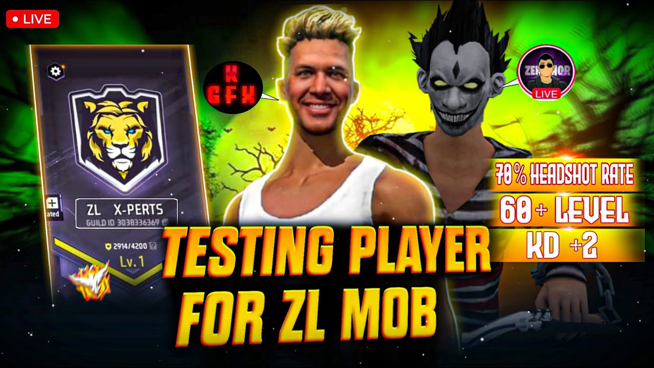 FF LIVE GUILD TEST 1 VS 2 | FREE FIRE LIVE GUILD TEST | LIVE GUILD ...