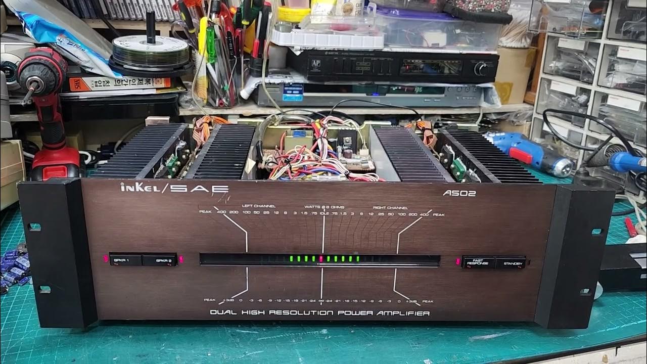 풀오버홀한 인켈 SAE502파워앰프 출고전테스트 입니다 - YouTube