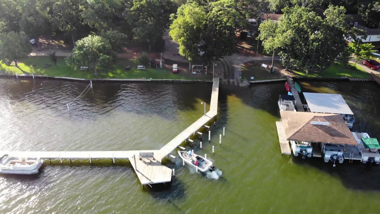 Cherokee Landing on Cedar Creek Lake 4k Aerial Footage - YouTube