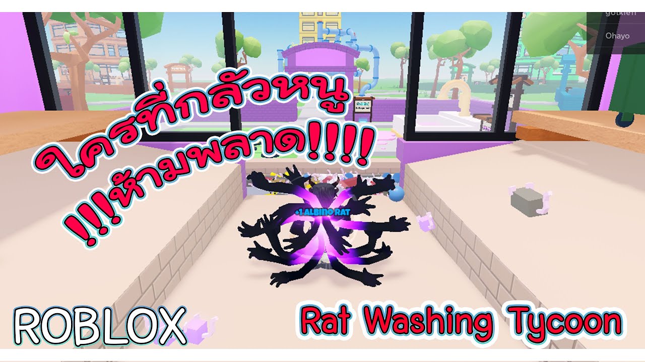 ใครกลังหนูห้ามพลาด Roblox Rat Washing Tycoon - YouTube