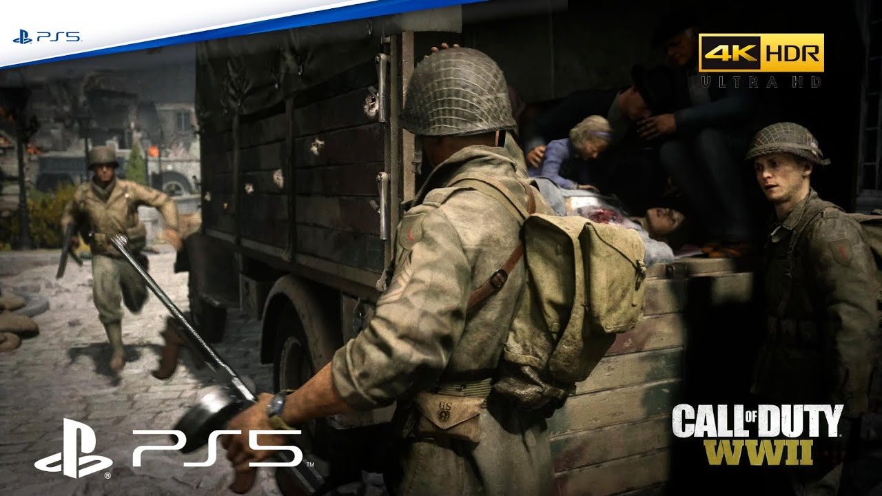 (PS5) Call of Duty WW2 [4K HDR 60fps] Gameplay - ПОБОЧНЫЙ УЩЕРБ - YouTube