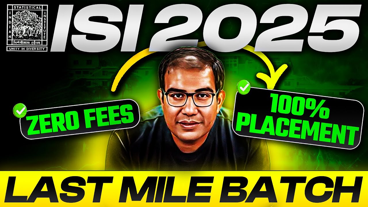 ISI | College with 0 Fees & 28 Lakh Average Package🤯| Complete Details ...