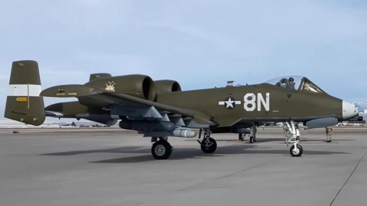 A-10 Repainted in P-47 Thunderbolt Livery takes part in Flight line ...