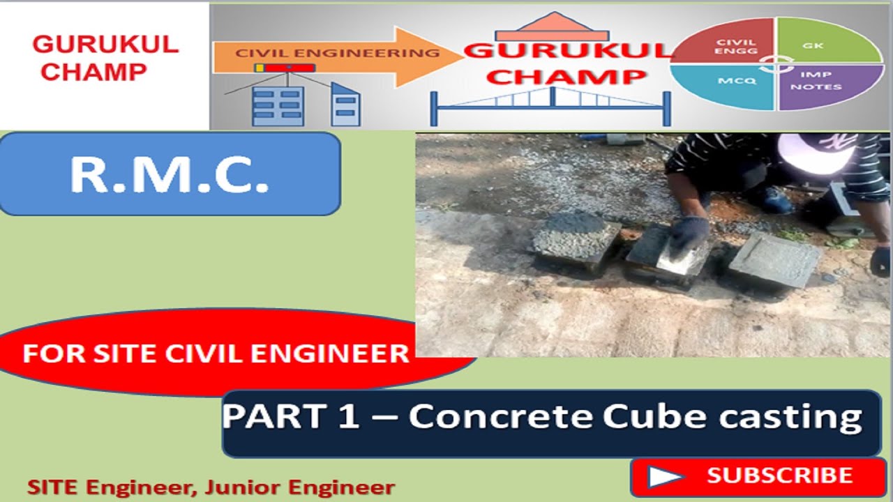 CONCRETE CUBE CASTING - YouTube