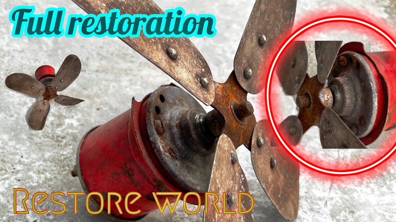 Restoration of fan|Dc fan with damaged blade|full restoration video ...