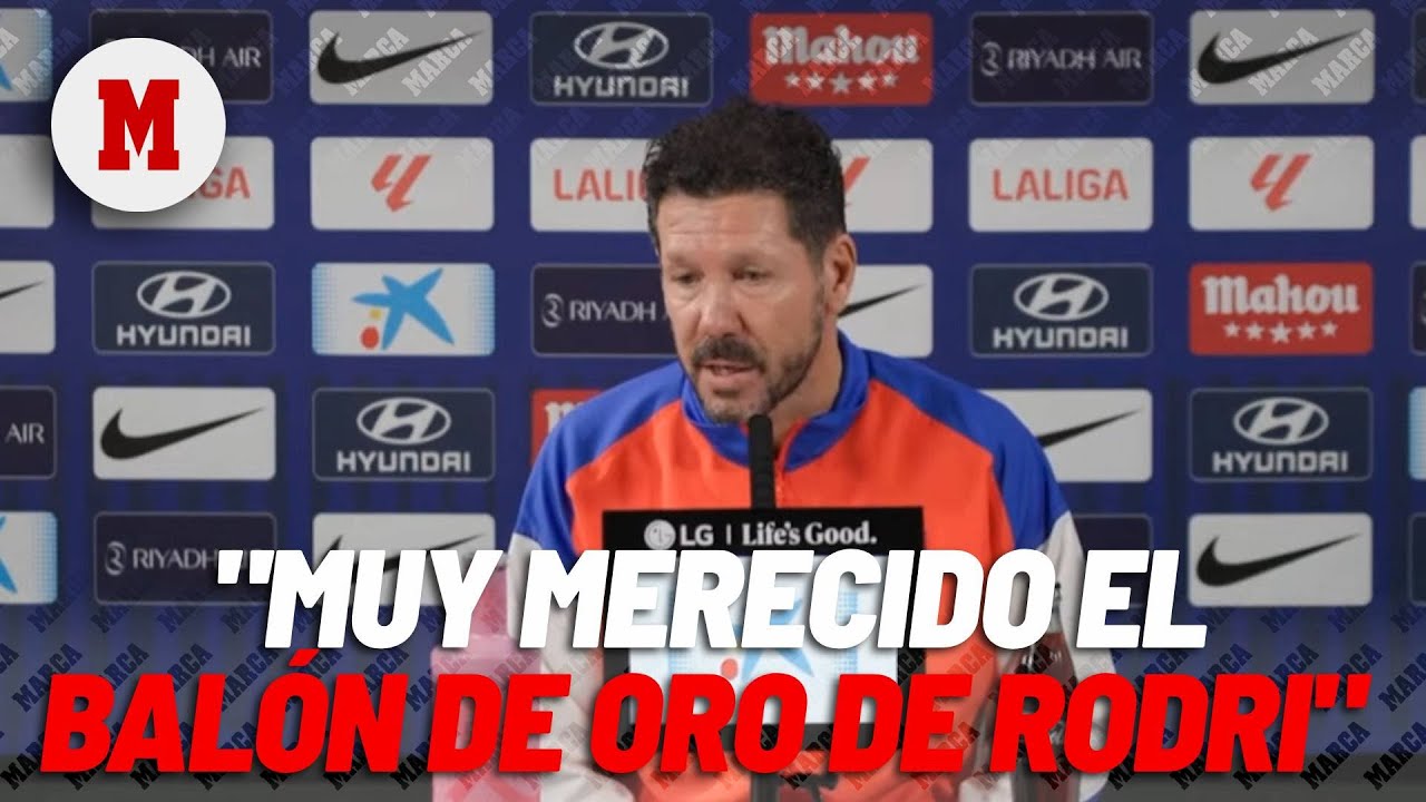Simeone: "Muy merecido el Balón de Oro a Rodri" I MARCA - YouTube