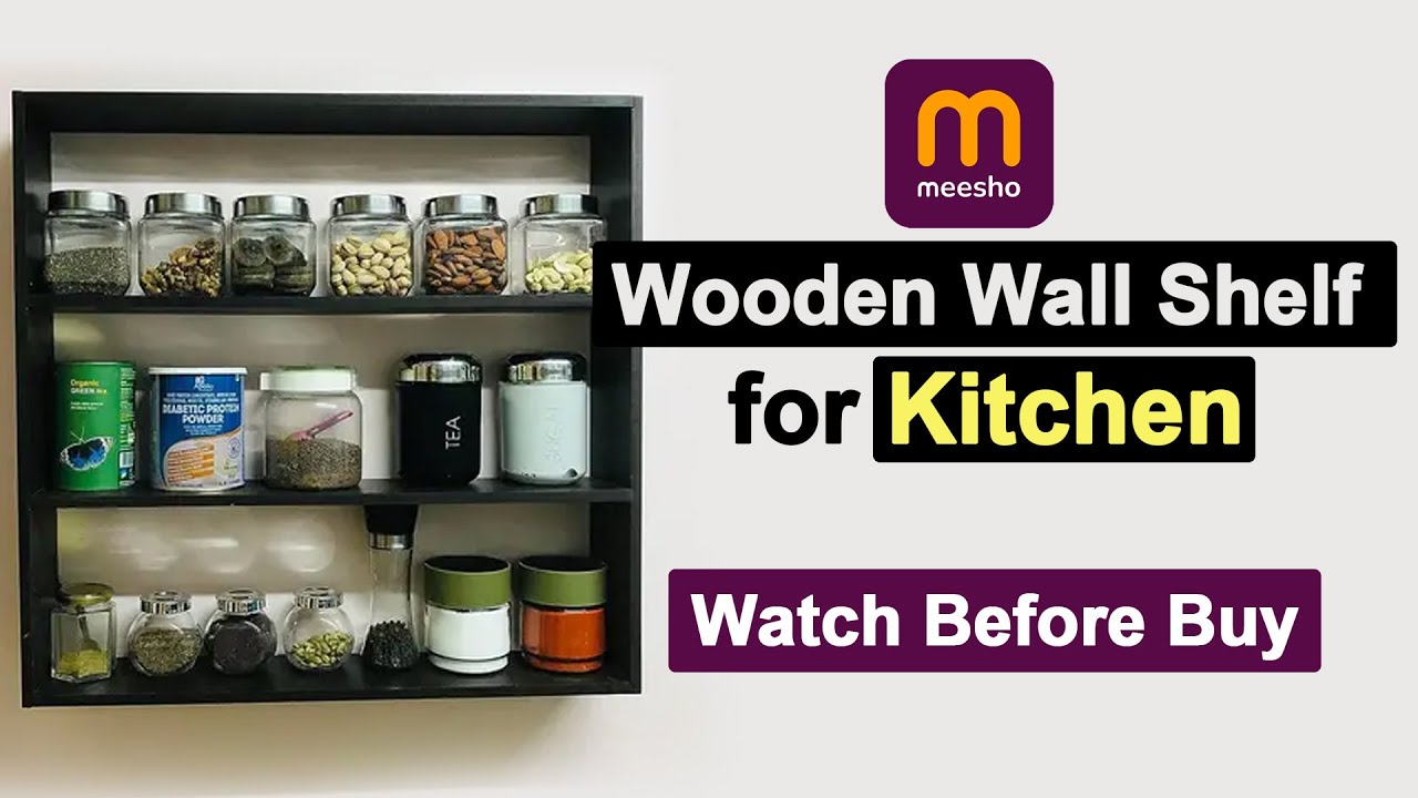 Wooden Shelf Rack from Meesho for Kitchen Wall | Home Decor item for ...