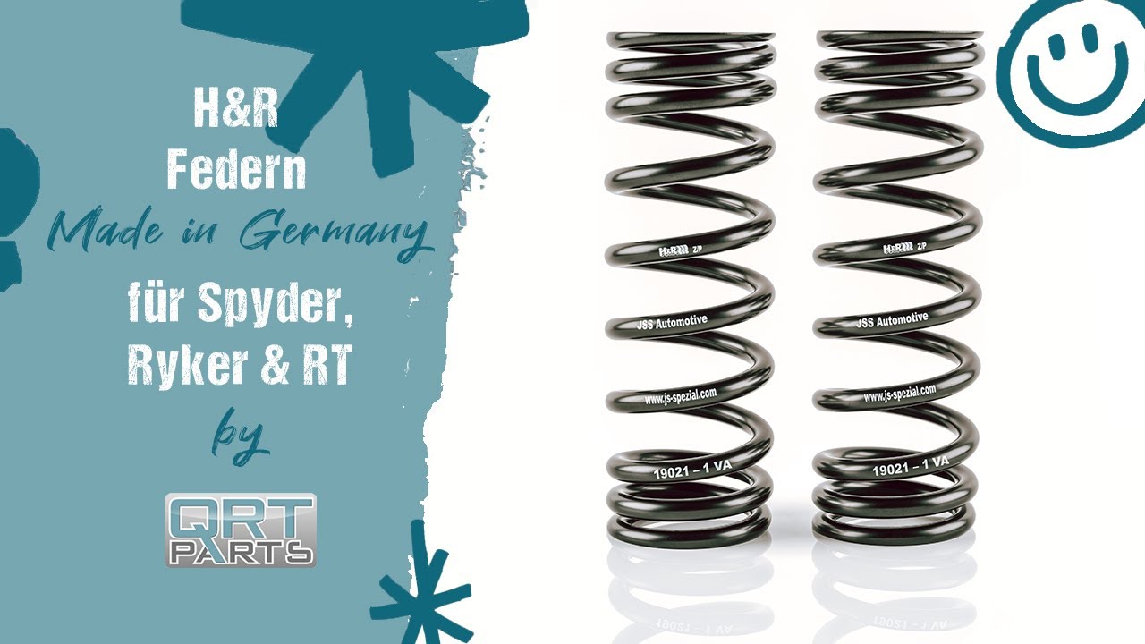 Erklärvideo H&R Sportfedern von QRT-Parts für Spyder F3, RT und Ryker ...