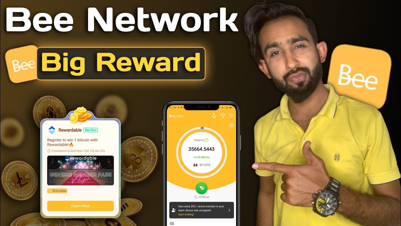 Bee Network New Big Update Change To Get and win 1 Bitcoin Reward - YouTube