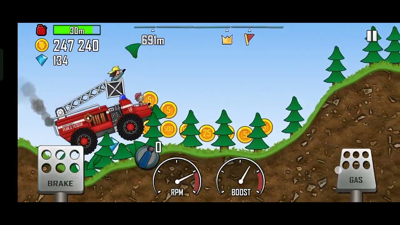 Hill Climb Racing/Monster truck/Tree forest/adventure - YouTube