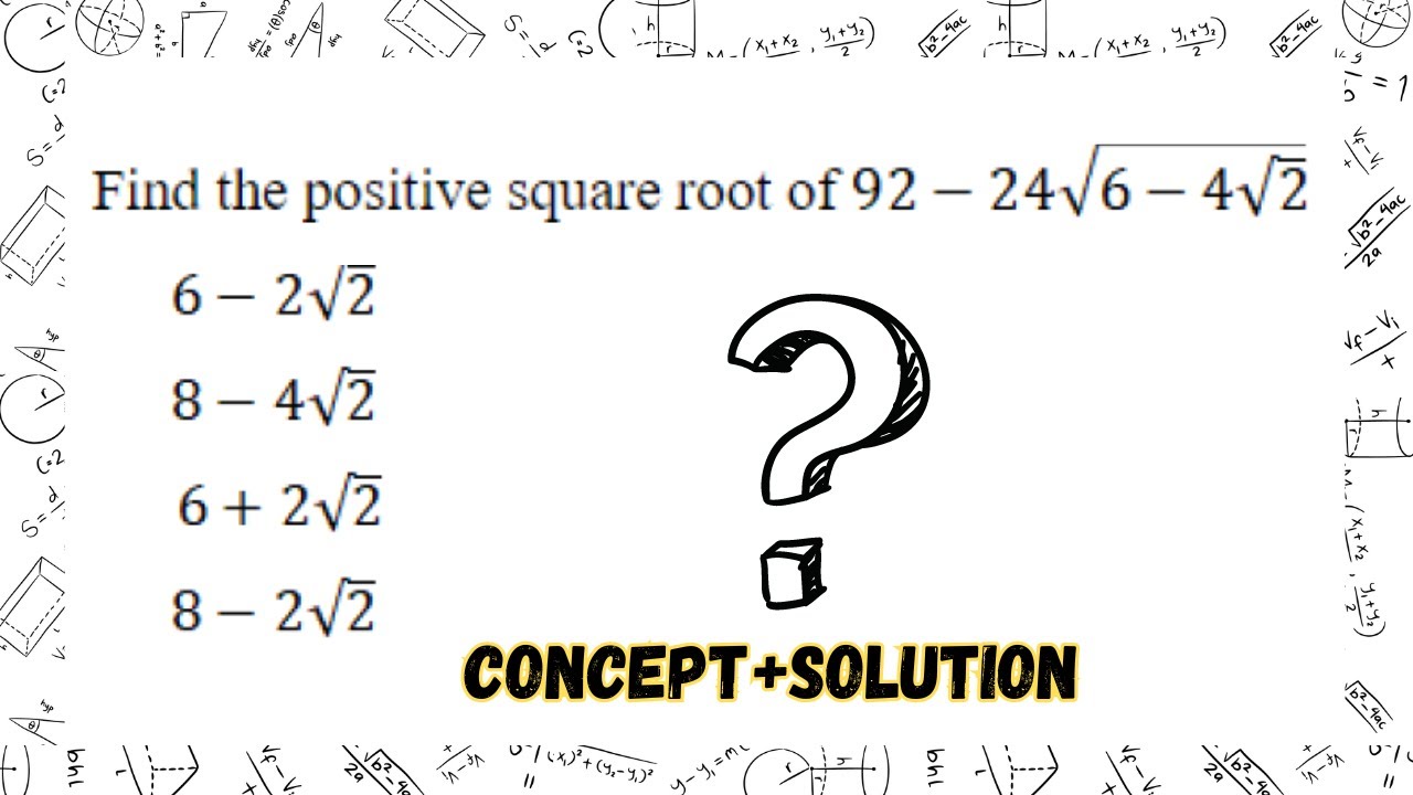 Finding Positive Square Root ALGEBRA REVISION learn with