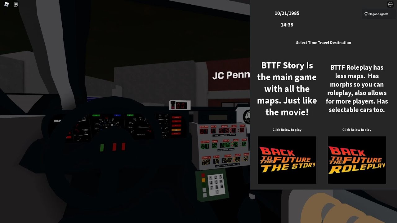 Roblox Back To The Future New Menu - YouTube