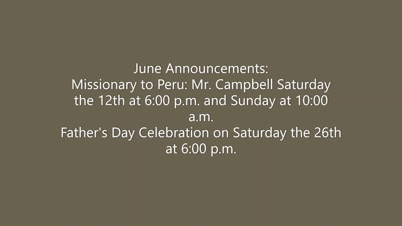 June Announcements - YouTube