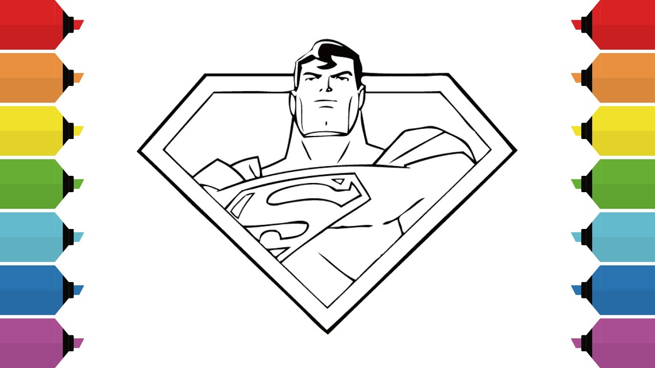 Coloring Superman Coloring Page - YouTube