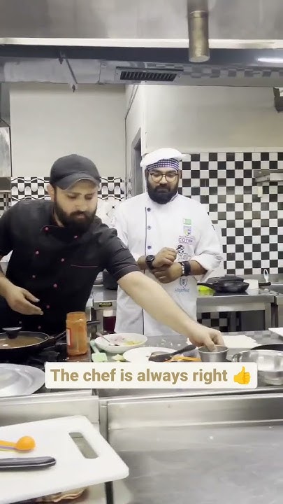The chef is always right 😅 #food #chef #cooking #kitchen - YouTube