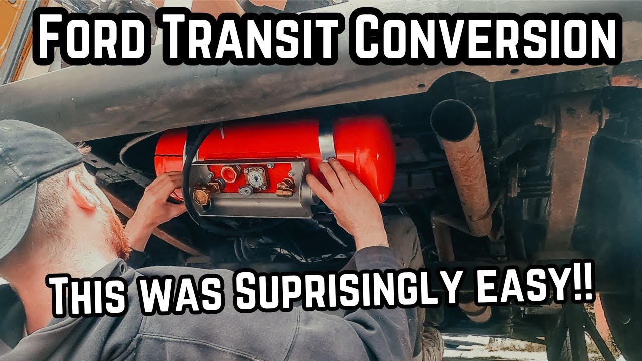 Installing the UNDERSLUNG LPG Tank | Transit Van Conversion - YouTube