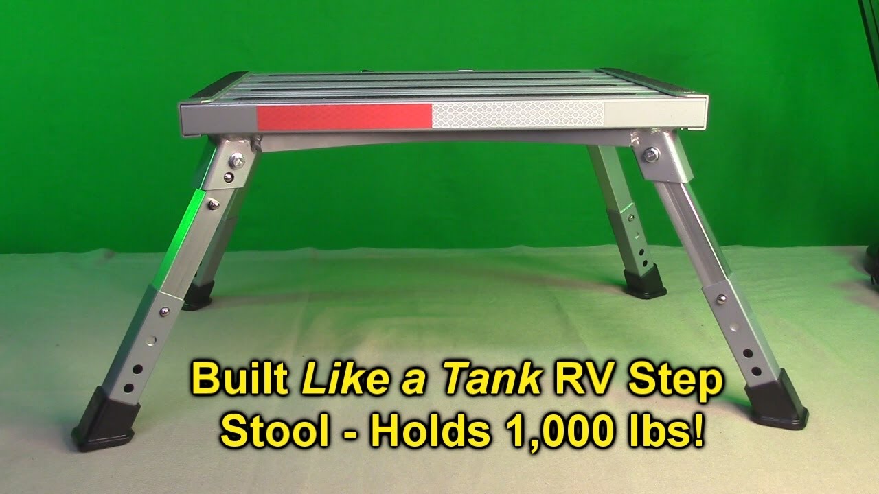 REVIEW Yagud RV Step, Height Adjust 17" X 12" Rubber Feet, Handle ...