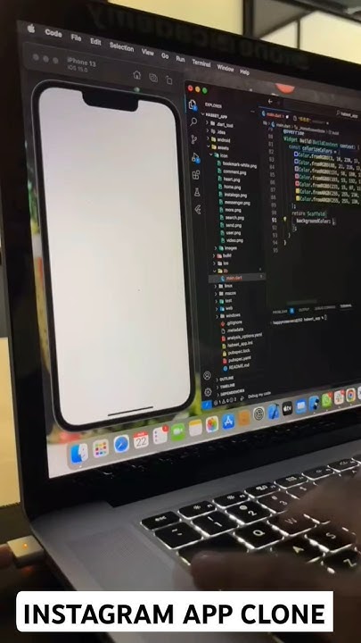 Flutter code using create Instagram app UI #Flutter#coding #shorts#youtubeshorts #app # ...
