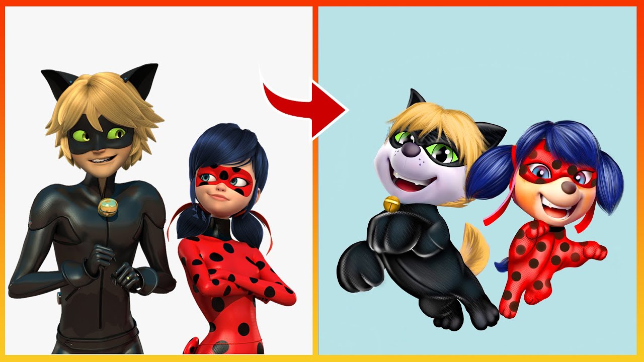 PAW PATROL Glow Up Into Miraculous Ladybug | Cartoon Transformation Art ...