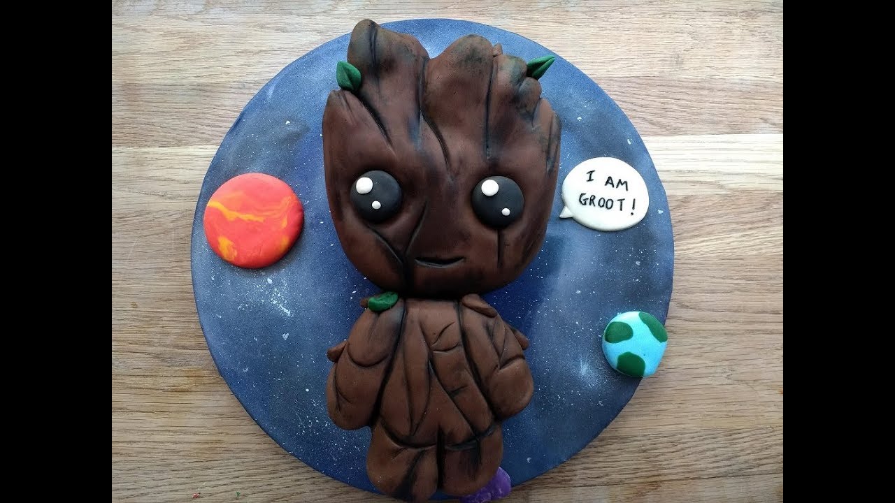 Baby Groot Cake . . . how to - YouTube