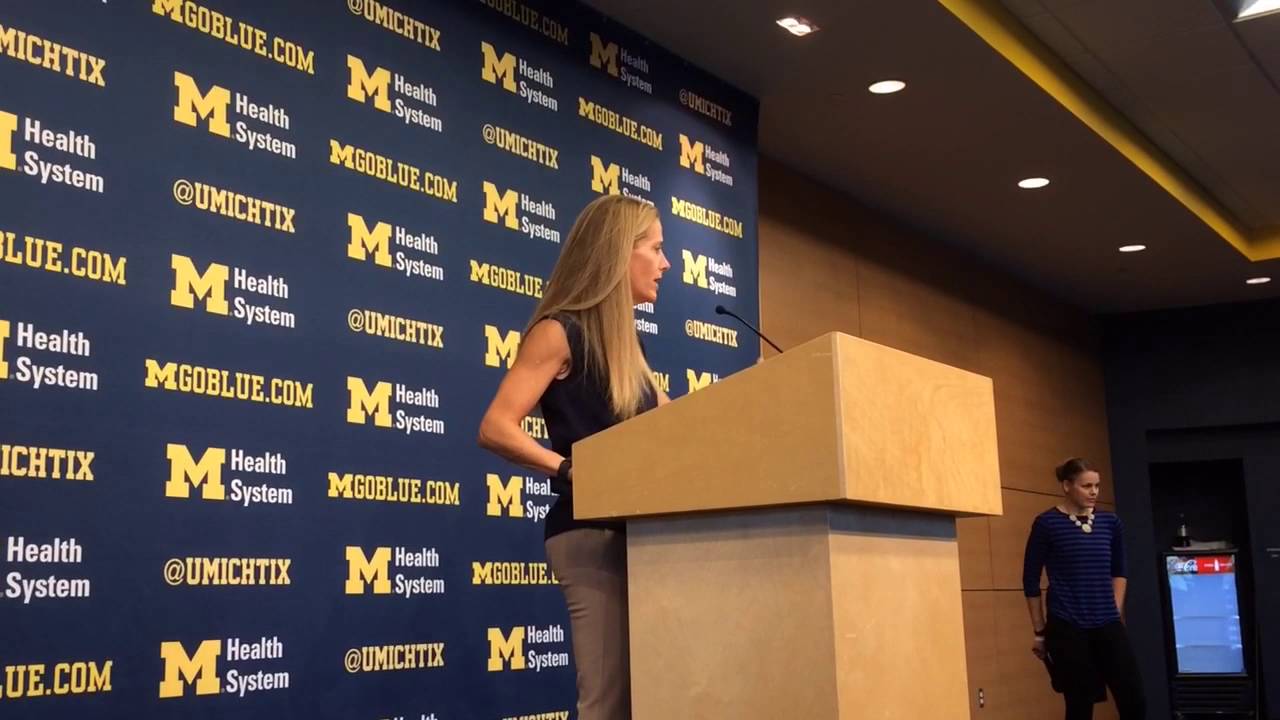 Michigan women's basketball coach Kim Barnes Arico talks about trying ...