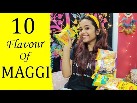 Trying out all MAGGI FLAVOURS for the FIRST TIME || 10 TYPES of MAGGI ...