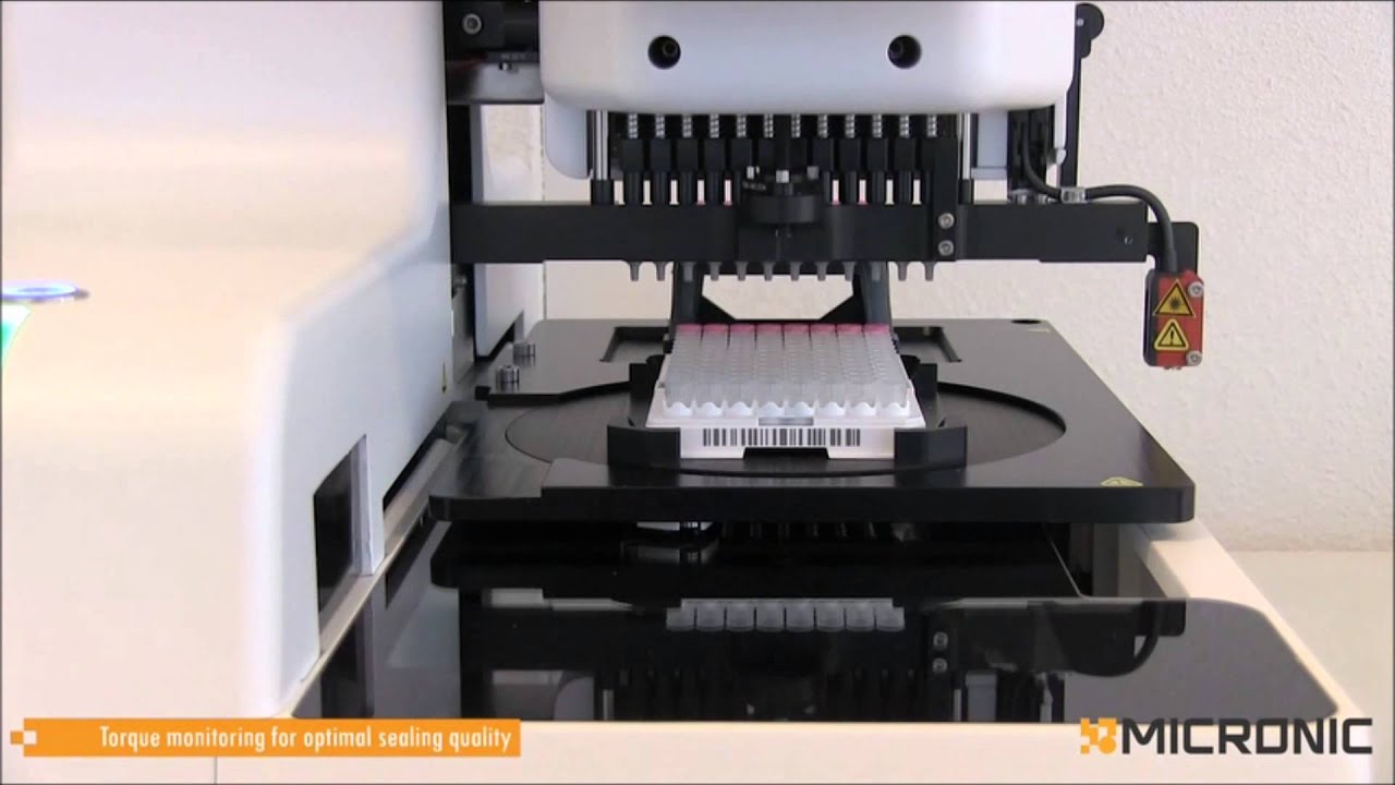 Micronic Automatic Screw Capper/DeCapper available from Kinesis - YouTube