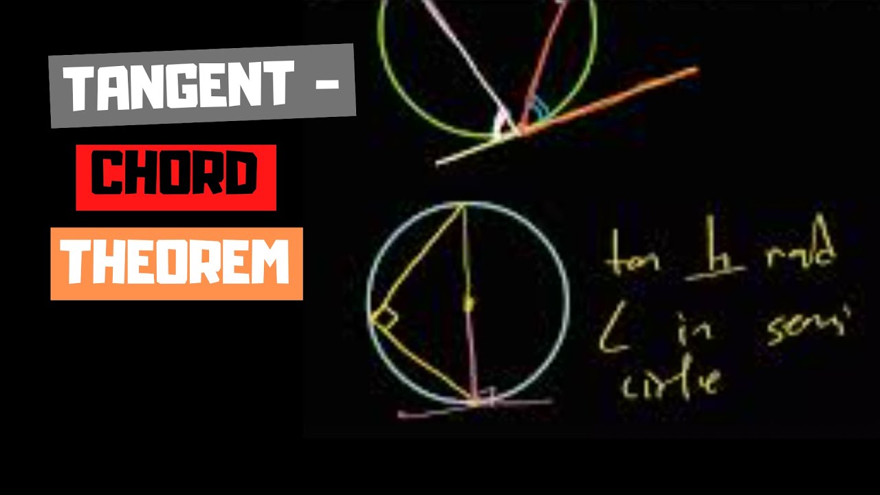 Explanation of the tangent chord theorem and the different ways its ...