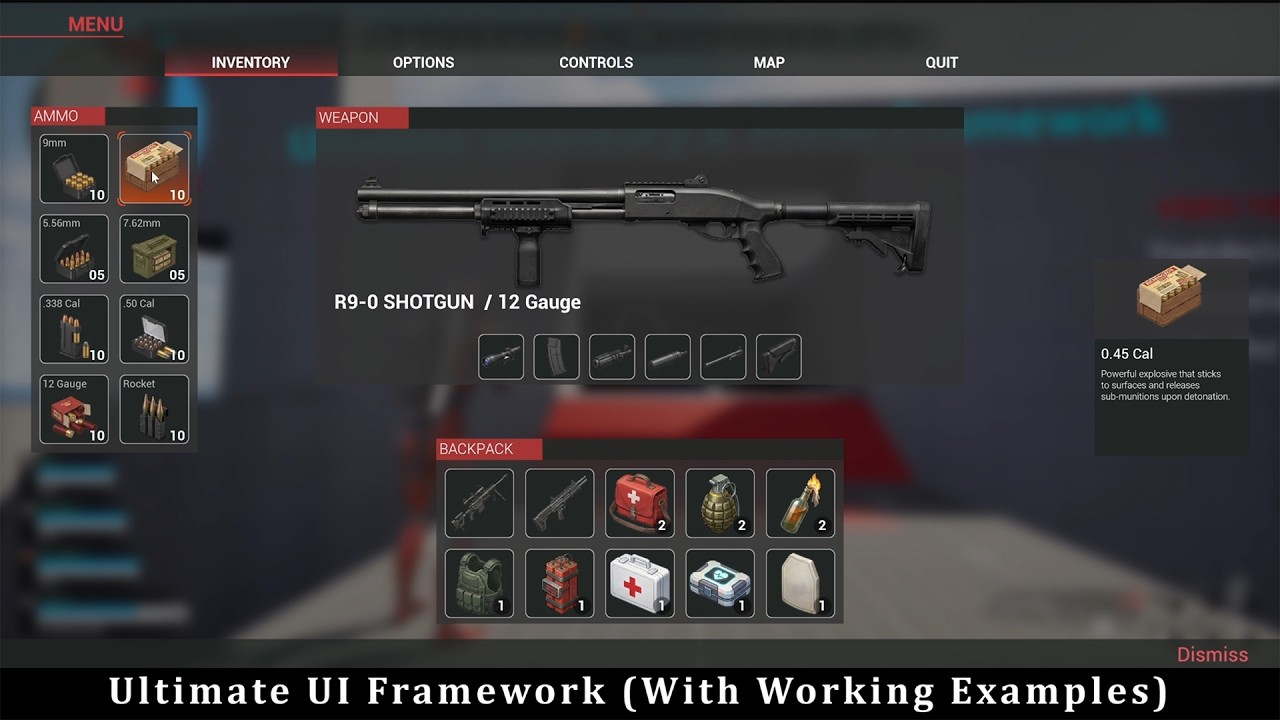 Ultimate UI System - (Inventory, Interaction, Menu, Map, Compass ...