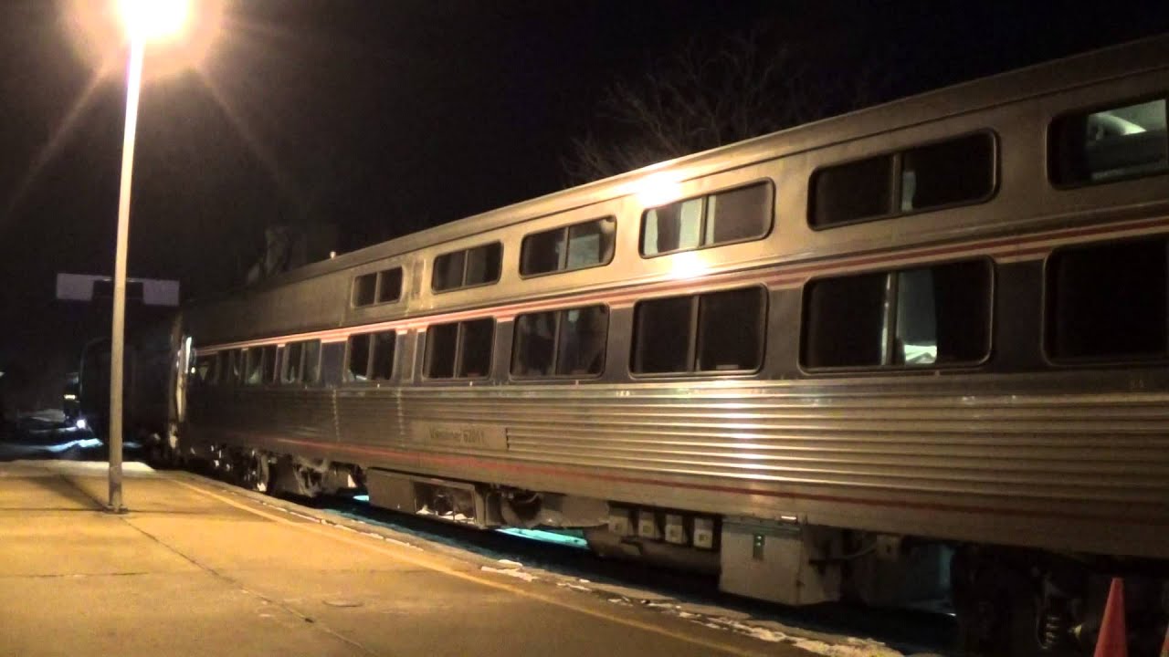 Amtrak 48 with an NS SD70M-2 on the Point at Schenectady Station 1/10 ...