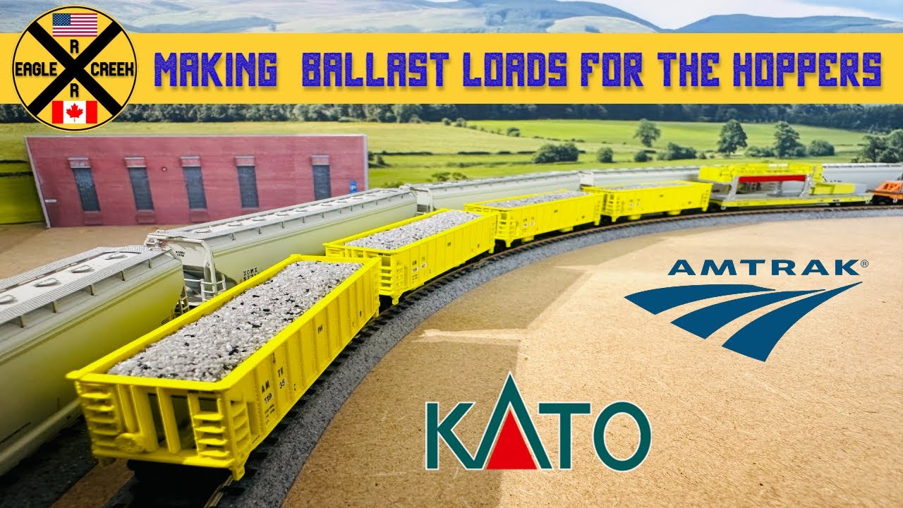 Making N Scale Ballast Loads For The Amtrak Ballast Hoppers - YouTube