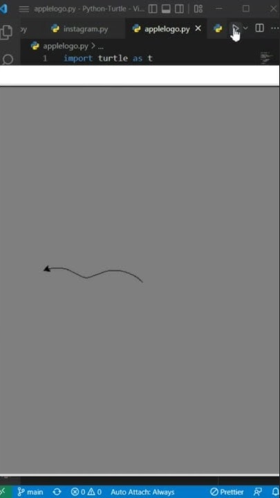 Draw Apple Logo In Python Turtle 🐢 | Python Programming Project | Python Tutorial #shorts # ...