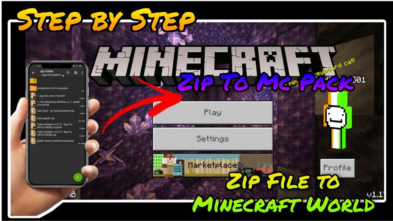 How To Turn zip Packs To mcpack For MCPE 1 17 How To Extract A Minecraft Zip File How To Turn zip Packs To mcpack For MCPE 1 17 How To Extract A Minecraft Zip File