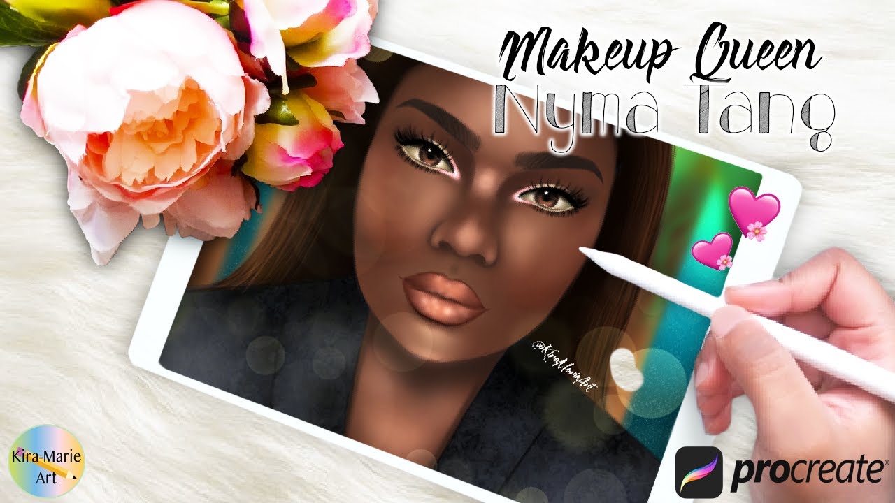 How to Draw Makeup Artist Nyma Tang | Portrait SpeedPaint | Procreate ...