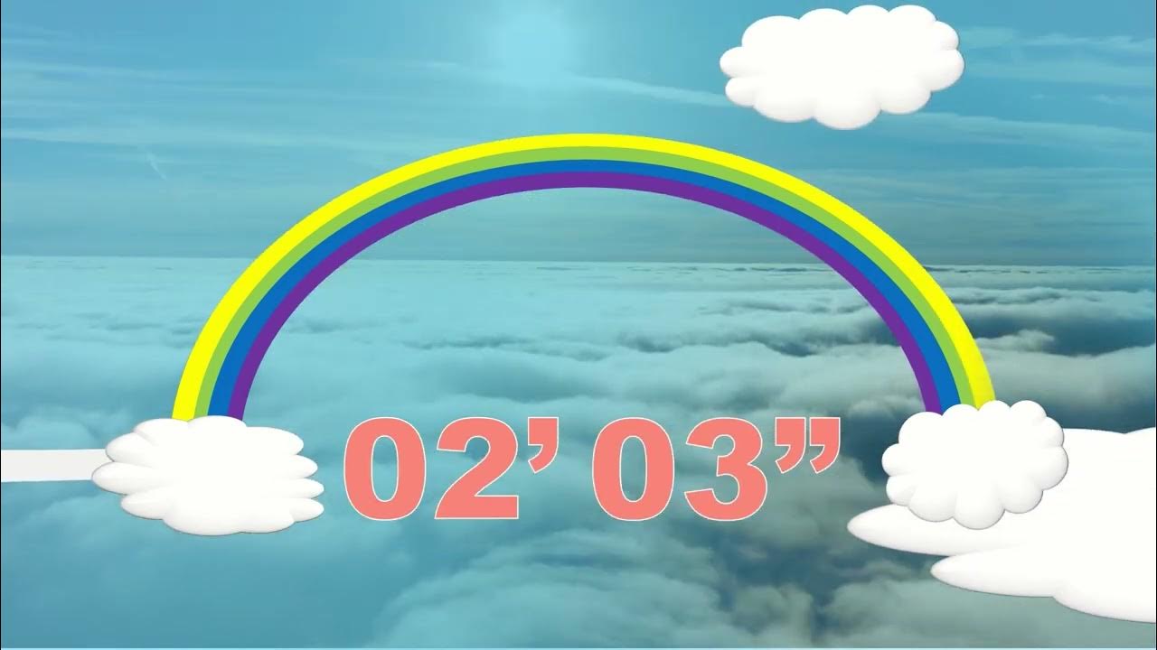 5 Minute Timer for Kids-Rainbow themed Timer Countdown with Music ...