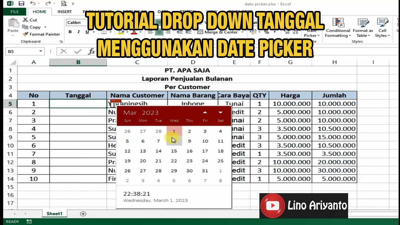 TUTORIAL DROP DOWN TANGGAL MENGGUNAKAN DATEPICKER - YouTube TUTORIAL DROP DOWN TANGGAL MENGGUNAKAN DATEPICKER - YouTube