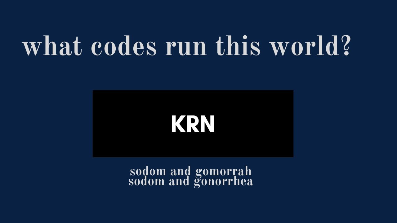 What Codes are running on earth? #SodomandGomorra code - KRN CODE - YouTube