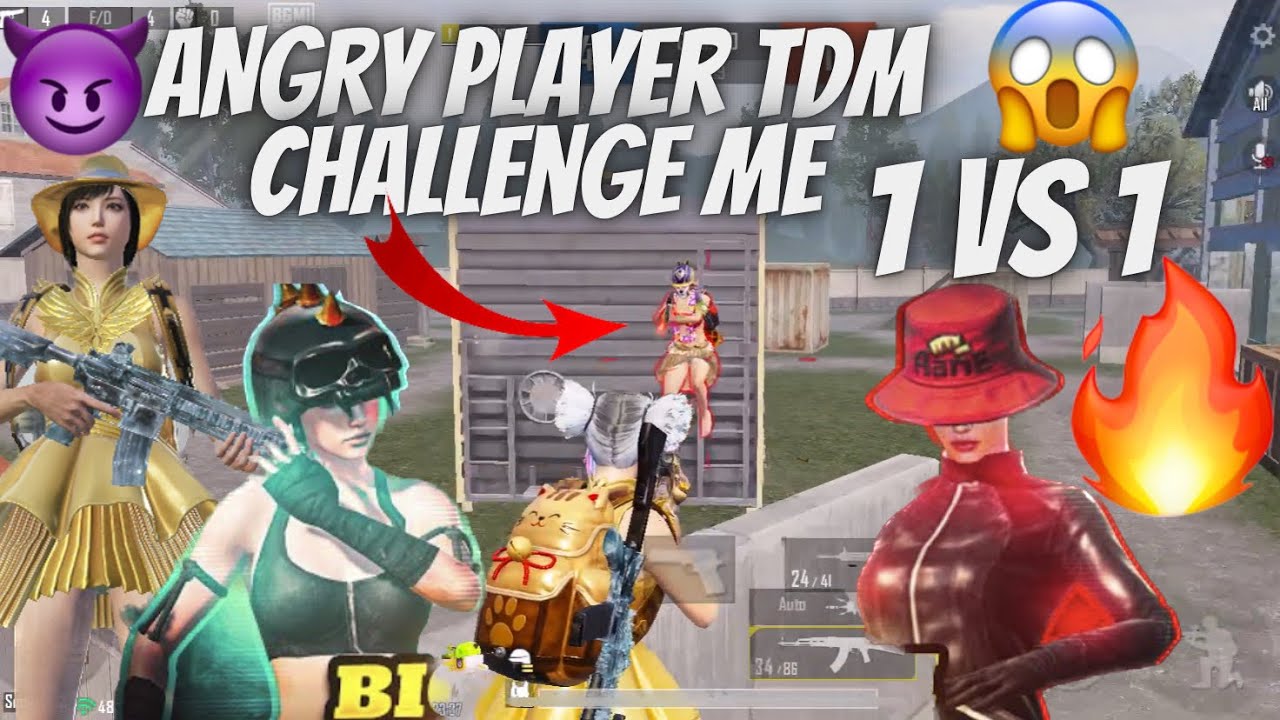 ANGRY PLAYER TDM CHALLENGE ME 1vs1 😱🔥🤒⚡ | BGMI MONTAGE | OnePlus,9R,9 ...
