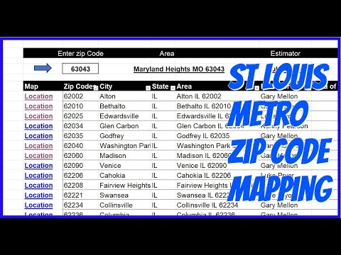 St Louis Zip Code Map - YouTube
