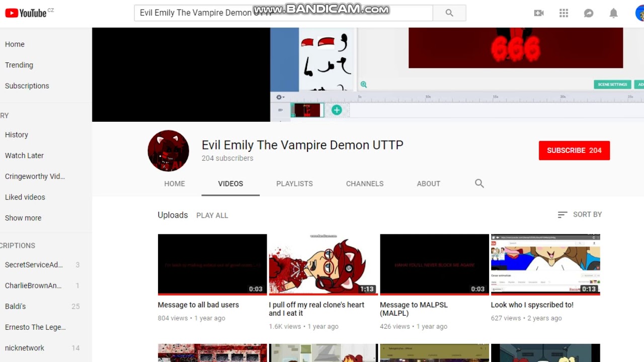Evil User Alert: Evil Emily The Vampire Demon UTTP - YouTube
