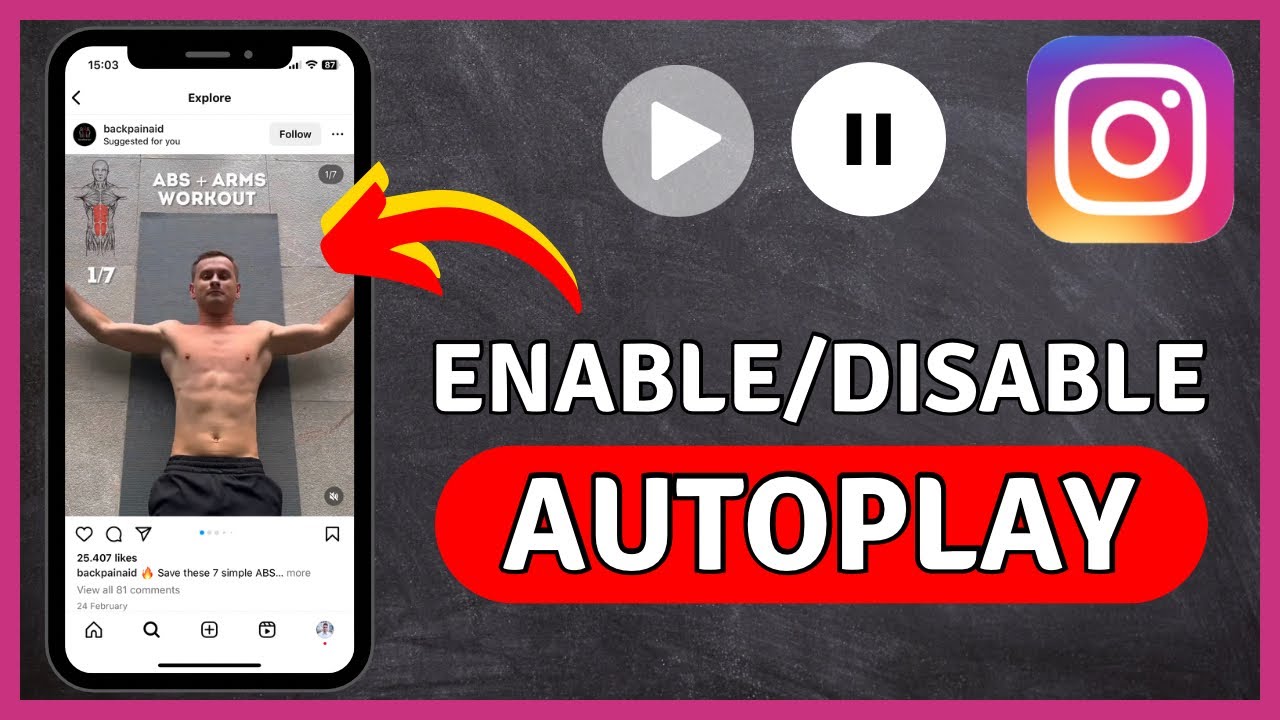 How to Enable/Disable Video Autoplay On Instagram - YouTube