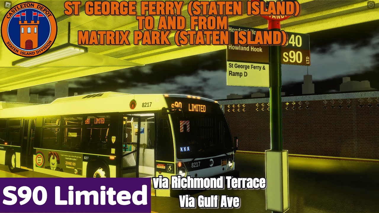 MTA NYCT 2016 LFS S90 Limited ROUNDTRIP St George Ferry to/from Matrix ...