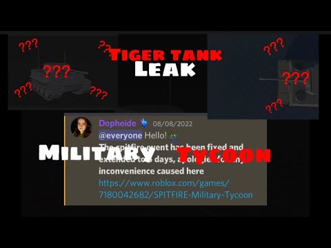 [Tiger Tank] Military Tycoon Leaks - YouTube