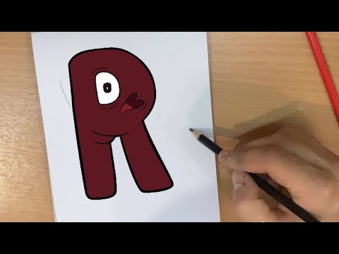 Merge Alphabet lore. How to draw quickly alphabet lore letter R - YouTube