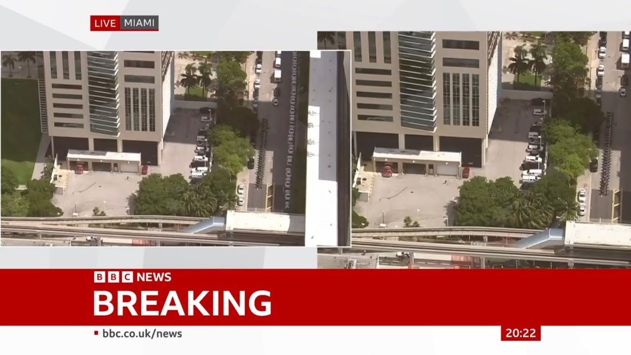 Double feed on split screen view on BBC News - YouTube