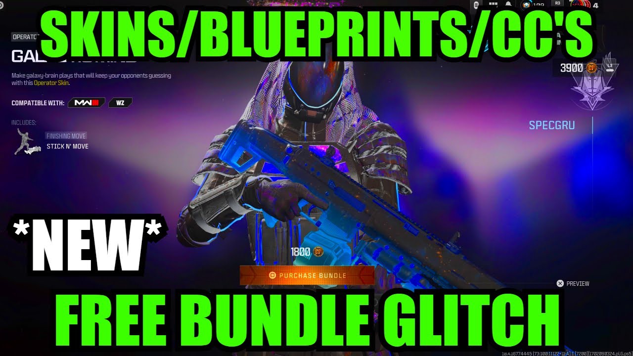 *NEW* FREE BUNDLE GLITCH + ALL FREE ITEMS in MW3! SKINS/BLUEPRINTS/MORE ...