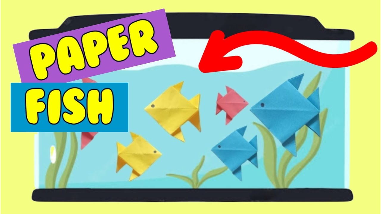 How to make easy paper fish | Cara membuat origami ikan - YouTube