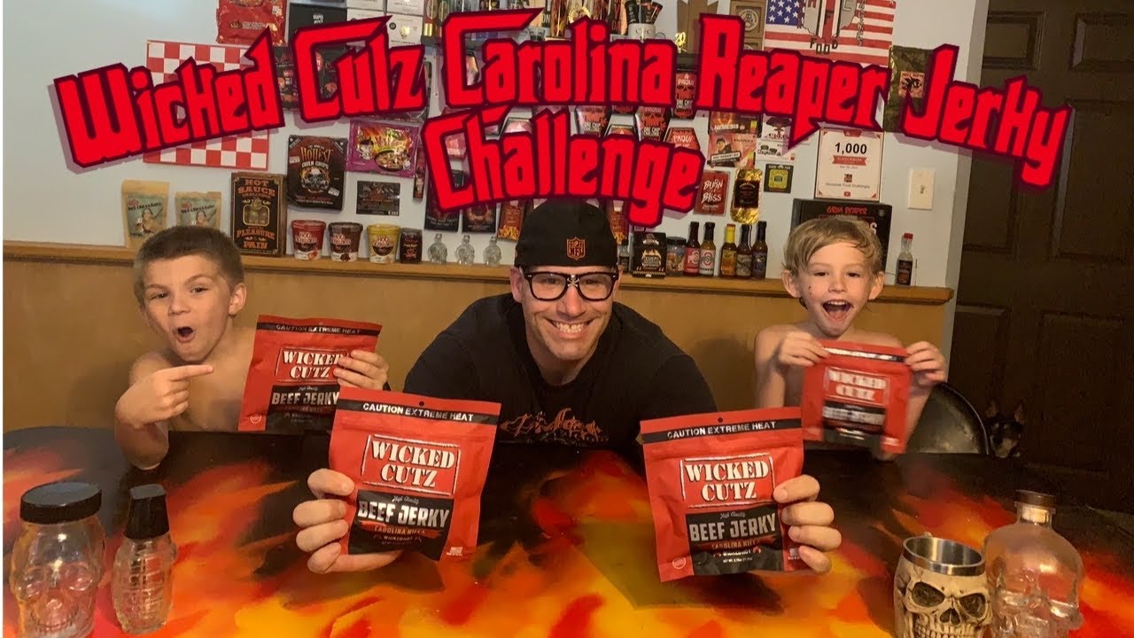 🔥Wicked Cuts Carolina Reaper Jerky 4 Pack Challenge🔥 - YouTube